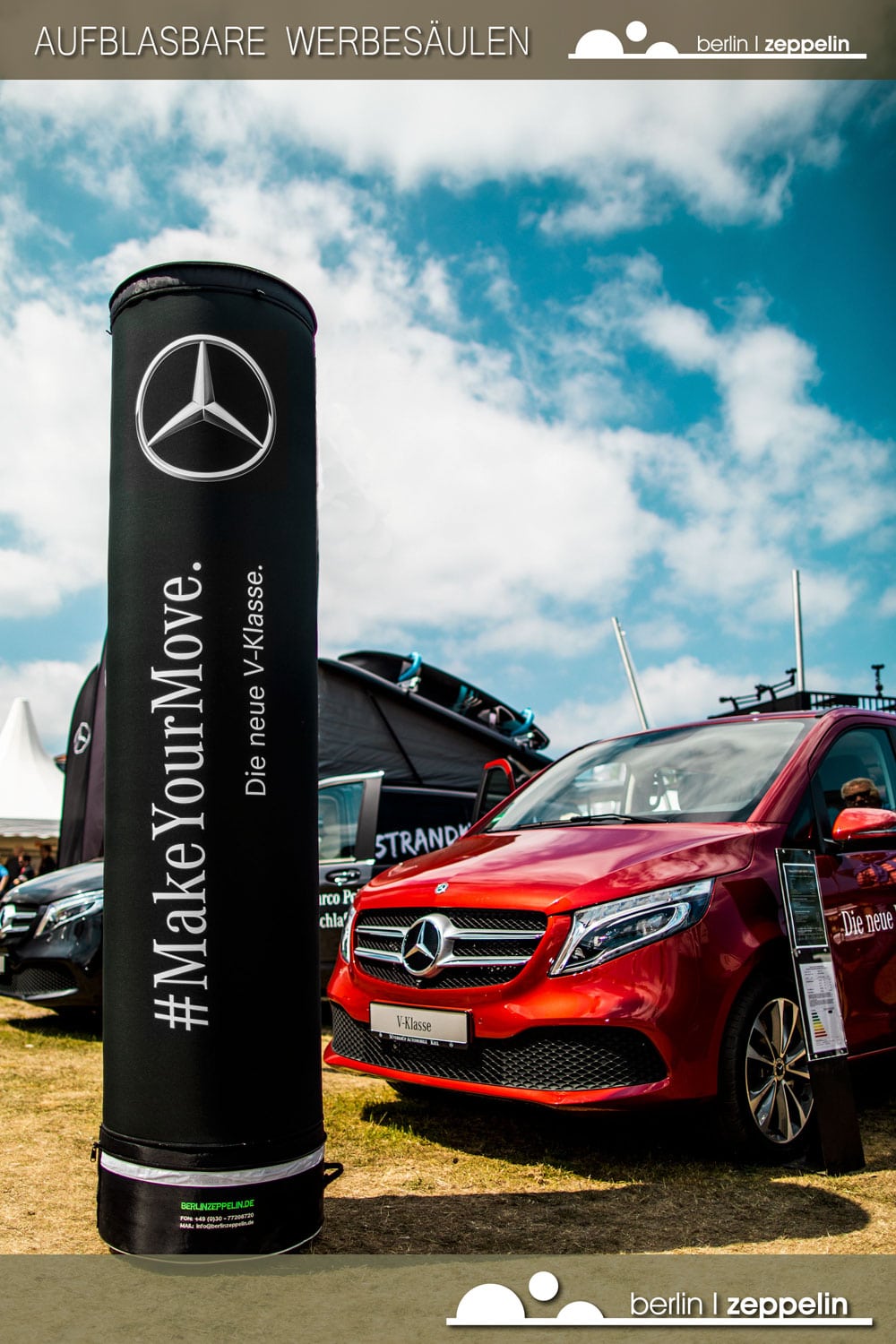 aufblasbare Werbesäulen für Event & Messe, Leuchtsäulen