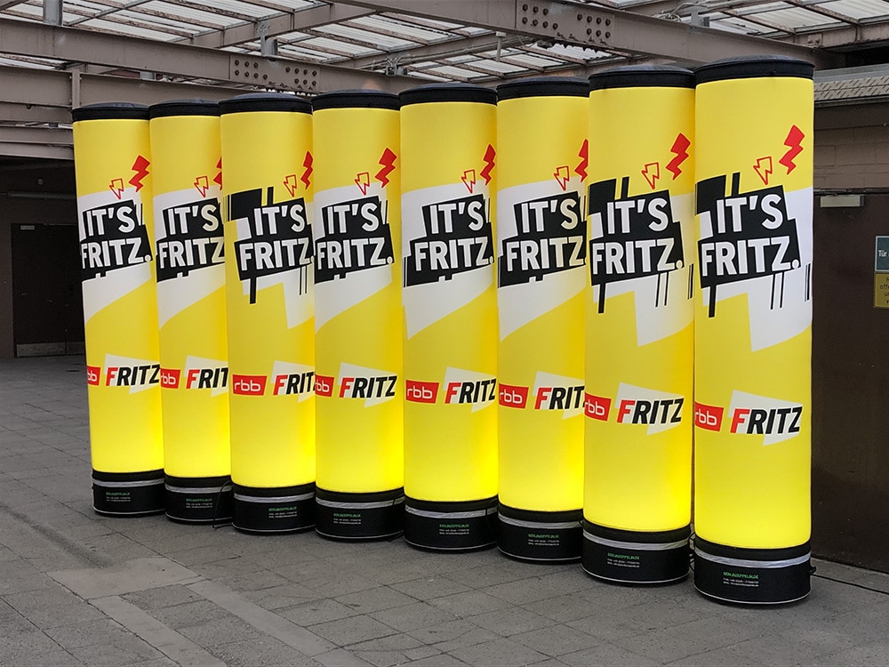aufblasbare Werbesäulen für Event & Messe, Leuchtsäulen